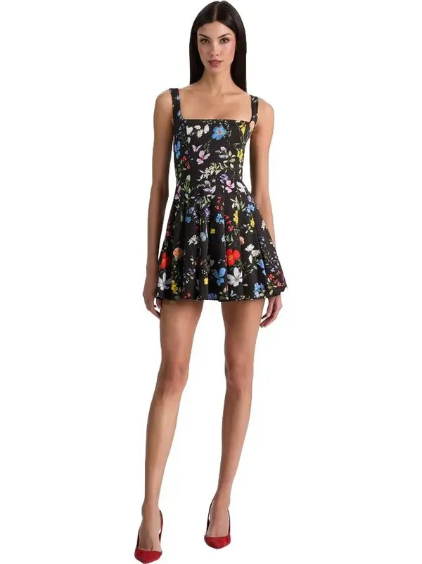 Alice + Olivia Veda Mini Dress - Black
