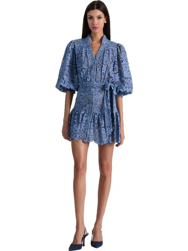 Alice + Olivia Cora Mini Shirt Dress - Navy