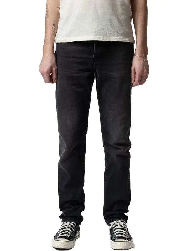 Nudie Jeans Steady Eddie Ii Tapered Fit Jeans - Black Change
