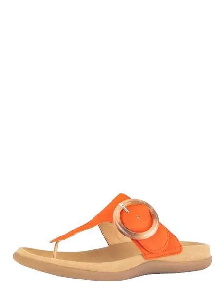 Gabor Buckle Flip Flops - Pumpkin