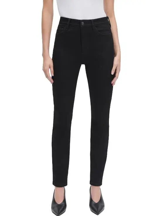 FAVORITE DAUGHTER The Sara Superhigh Waist Ankle Skinny Jeans - Onyx