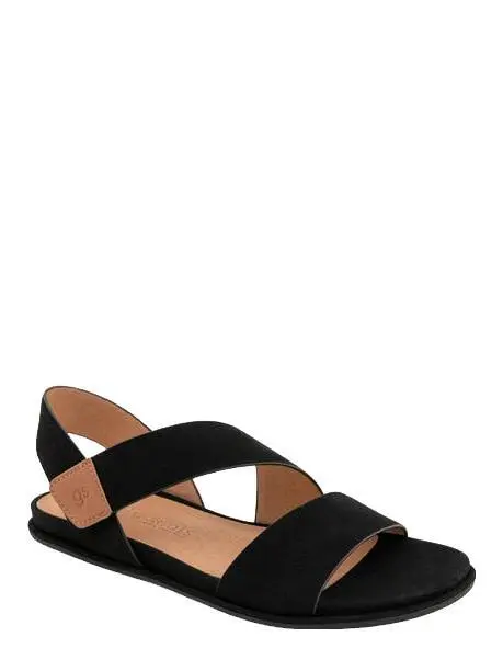 Gentle Souls Lottie Slingback Sandal - Black Nubuck