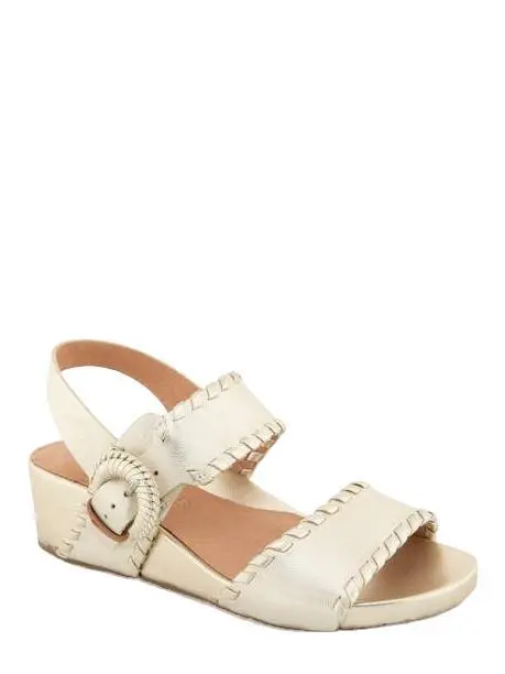 Gentle Souls Slingback Wedge Sandal - Ice Leather