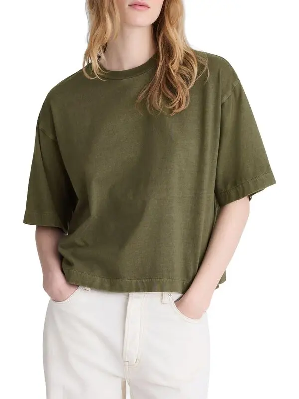 Madewell Allday Boxy Crop T-shirt - Faded Ivy