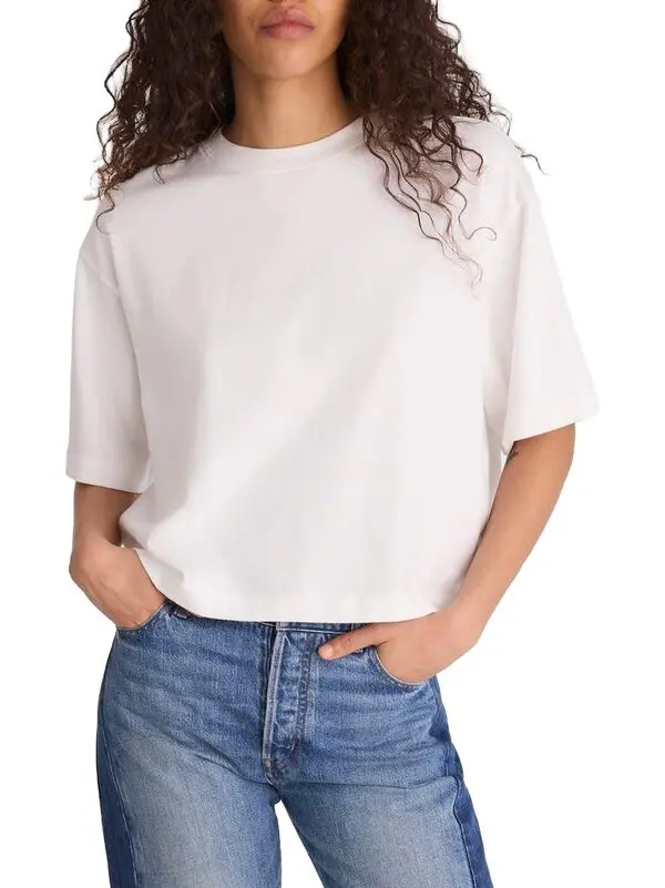 Madewell Allday Boxy Crop T-shirt - White