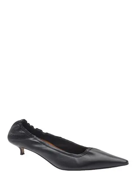 ATP ATELIER Valfurva Pointed-toe Kitten Heel Pumps - Black