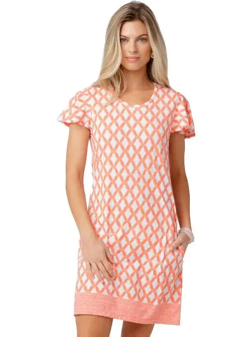 CABANA LIFE Short Sleeve Shift Dress - Oasis