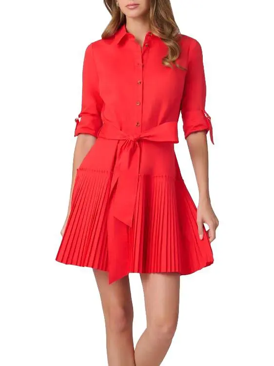 Shoshanna Cotton Poplin Dress - Tomato