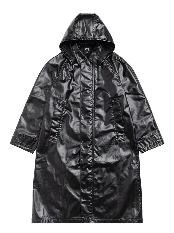StÜssy Coated Field Coat - Black