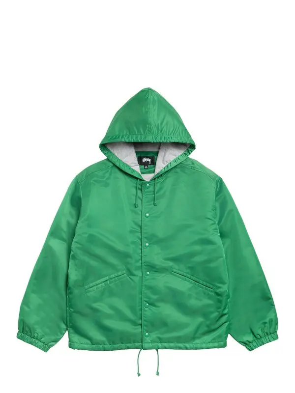 StÜssy Hooded Coaches Jacket - Green