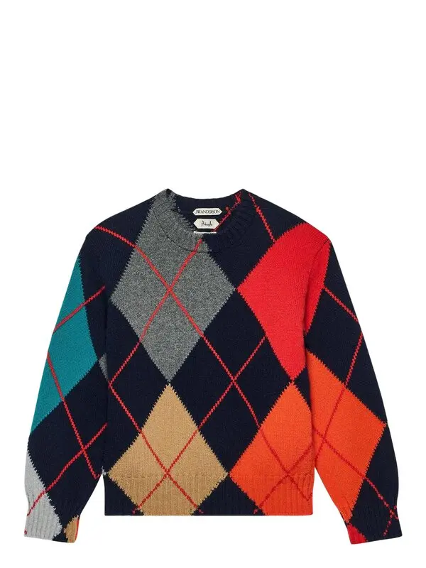 JW Anderson X Pringle Crew Neck Jumper - Blue