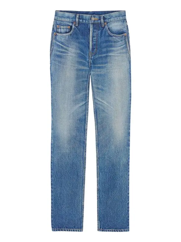 Saint Laurent Relax Straight 'ever Vintage' Jeans - Blue