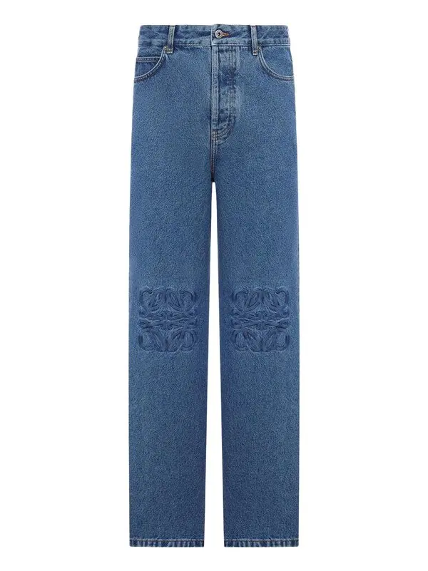 Loewe Anagram Baggy Jeans - Blue