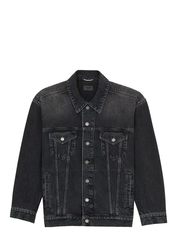 Saint Laurent Long Egg Shape Jacket - Black