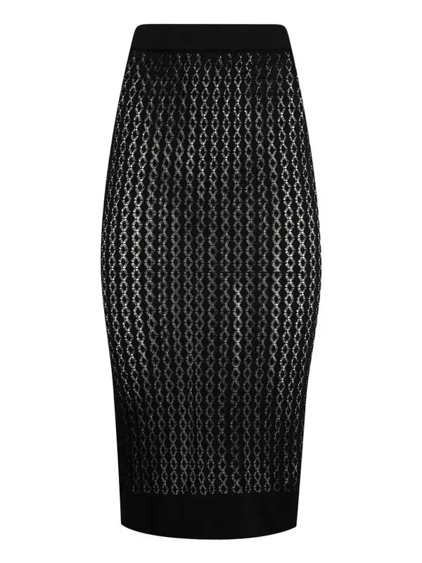 Saint Laurent Knit Pencil Skirt - Black