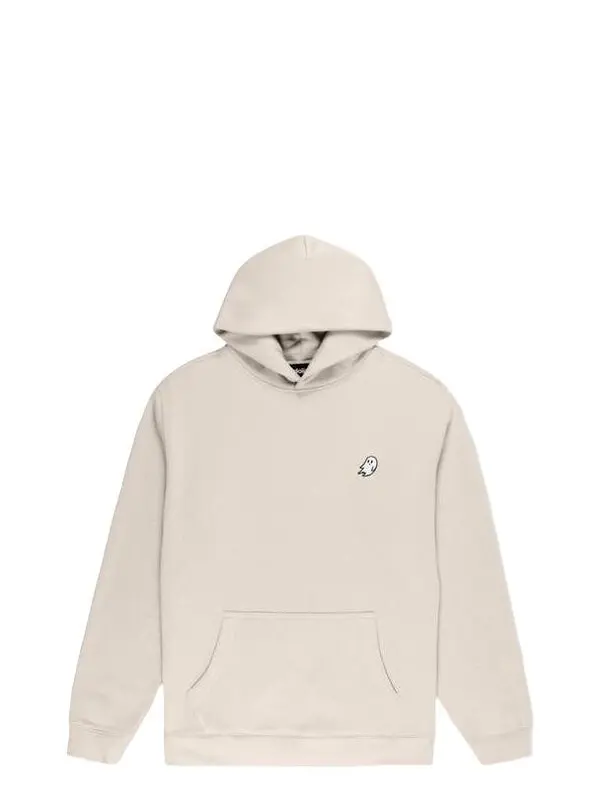 DALIX Ghost Relaxed Midweight Fleece Pullover Hoodie - Ecru