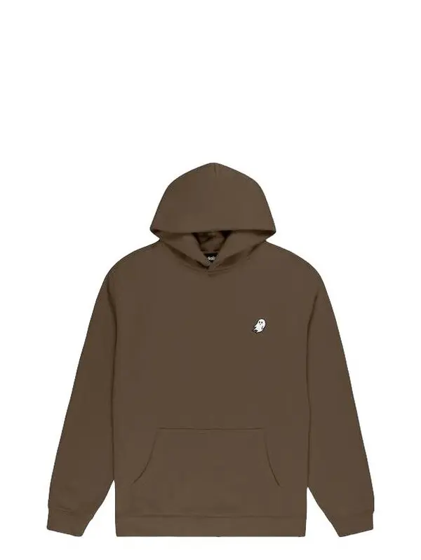 DALIX Ghost Relaxed Midweight Fleece Pullover Hoodie - Walnut