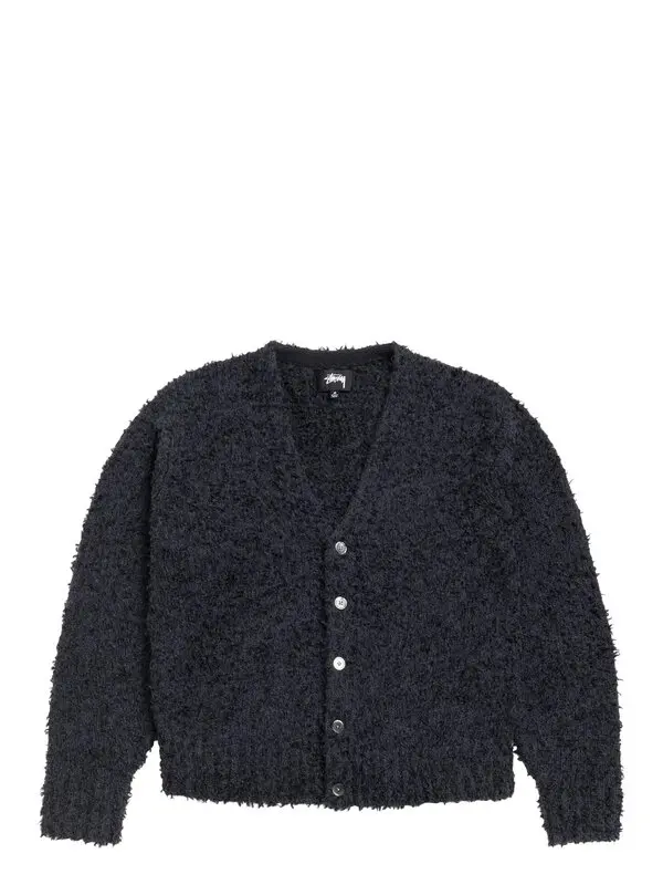 StÜssy Textured Knit Cardigan - Black