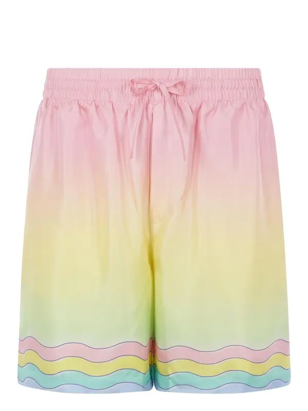 Casablanca Silk Shorts - Multicolor