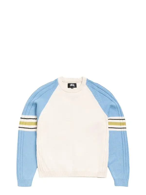 StÜssy Stripe Raglan Crew - Blue
