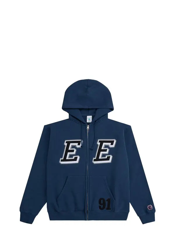 ERIC EMANUEL Ee Felt Zip-up Hoodie - Blue