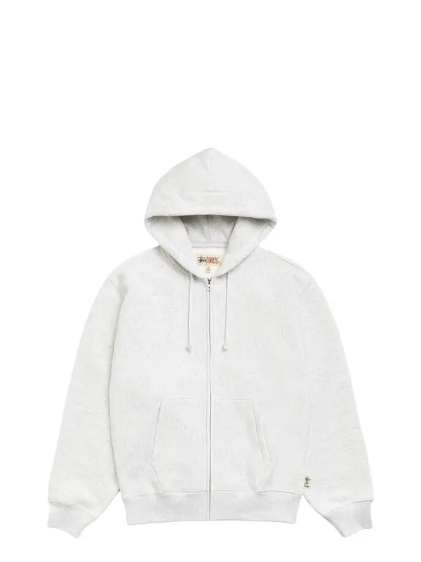 StÜssy Fleece Zip Up Hoodie - Grey
