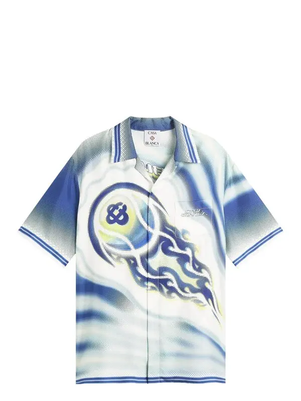 Casablanca Cuban Collar Short-sleeve Shirt - Multicolor