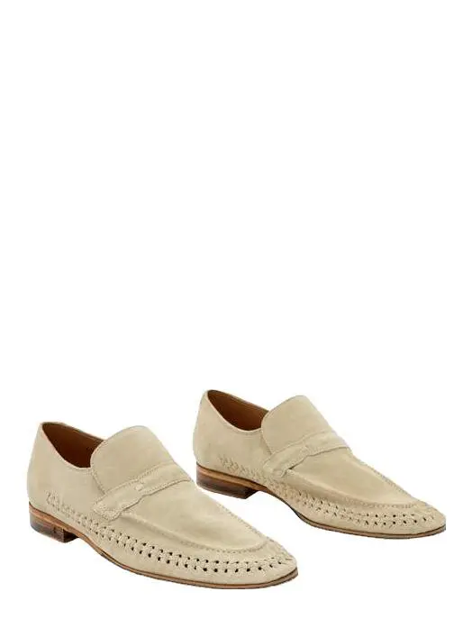 John Varvatos Merida Suede Loafer - Light Grey
