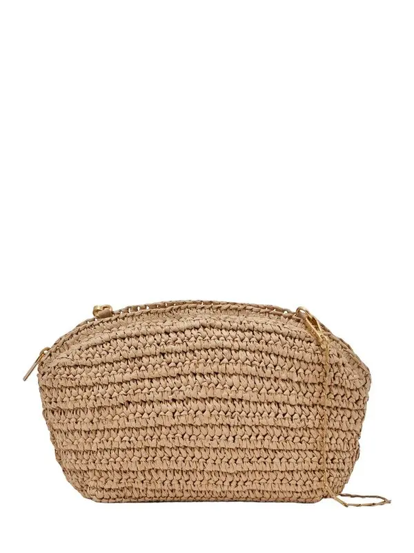 REISS Fern Straw Clutch - Natural