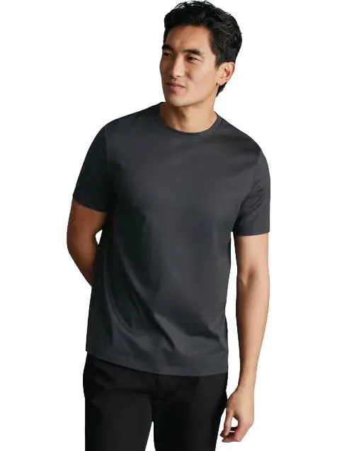 CHARLES TYRWHITT Cotton Crew Neck T-shirt - Graphite Grey