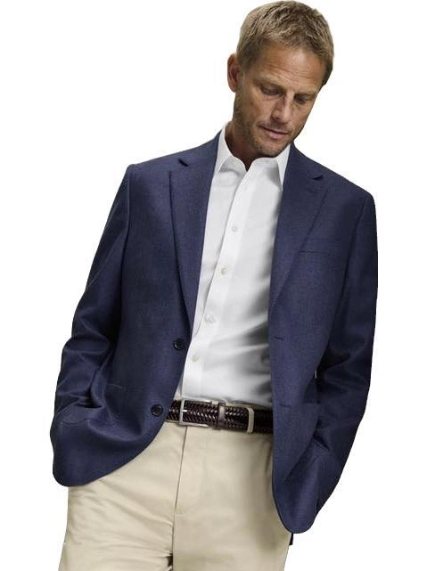 CHARLES TYRWHITT Wool-silk Slim Fit Jacket - Indigo Blue