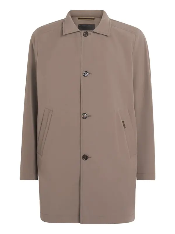 MOORER Water-repellent Hektor-kn Overcoat - Brown