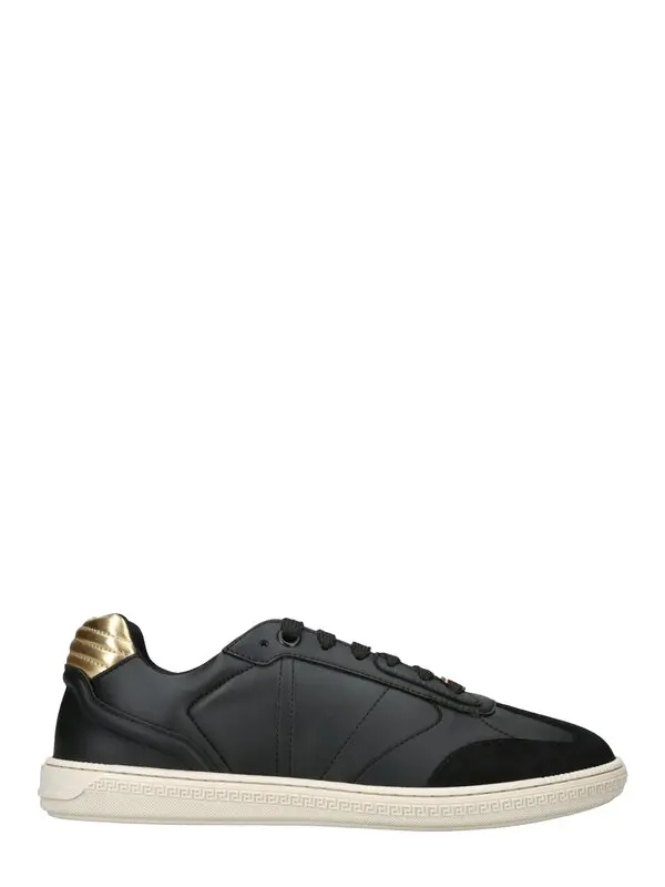 Versace Leather Low-top Sneakers - Black