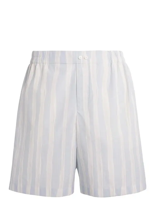 Jacquemus Cotton Stripe Shorts - Blue