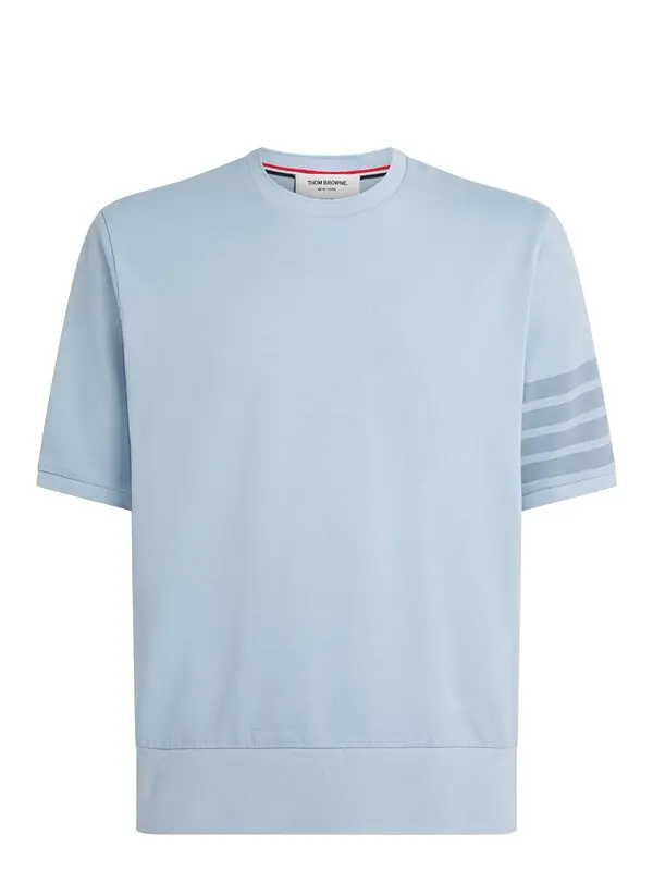 Thom Browne Cotton 4-bar T-shirt - Blue