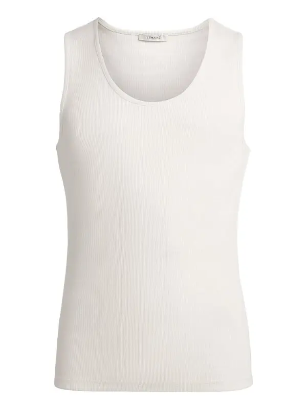 LEMAIRE Cotton-linen-blend Ribbed Tank Top - White