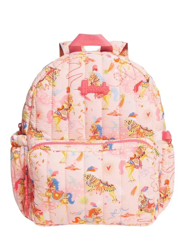 Harrods Quilted Pony Parade Backpack - Beige