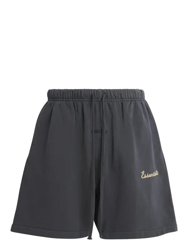 Fear Of God Cotton Logo Sweat Shorts - Black