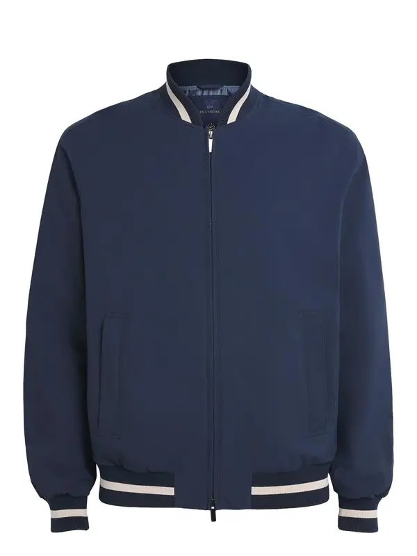 Paul & Shark Typhoon Platinum Bomber Jacket - Navy