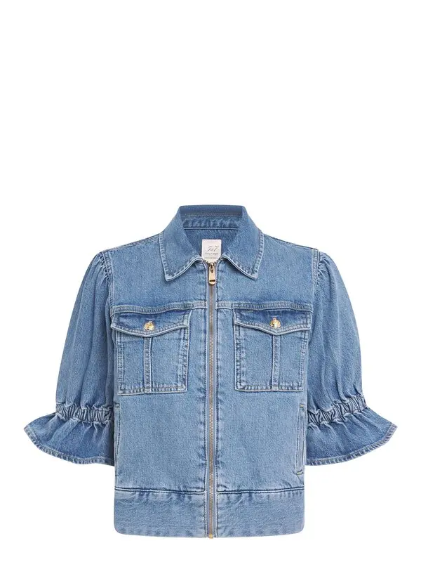Cinq À Sept Zip-up Holly Denim Jacket - Blue