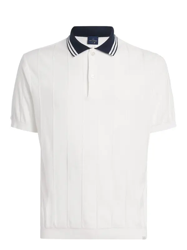 Paul & Shark Cotton Rib-knit Polo Shirt - White