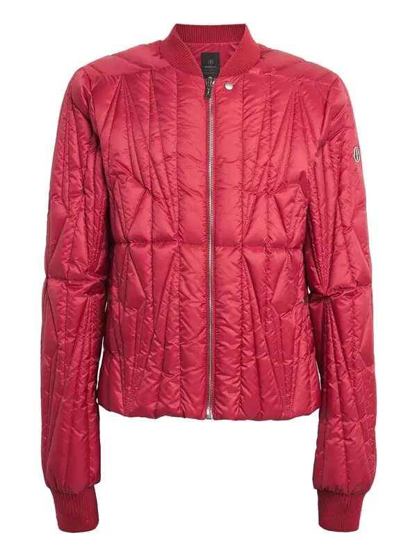 Rick Owens X Moncler Down Geocamo Flight Jacket - Red