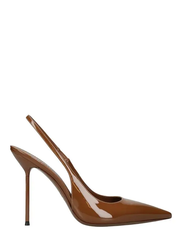 Paris Texas Patent Leather Lidia Slingback Pumps 105 - Brown
