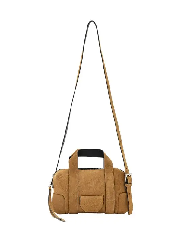 ALLSAINTS Ares Suede Cross Body Bag - Brown