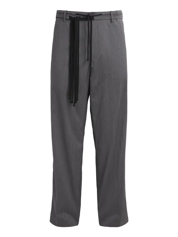 CRAIG GREEN Wool-blend Pinstripe Trousers - Grey