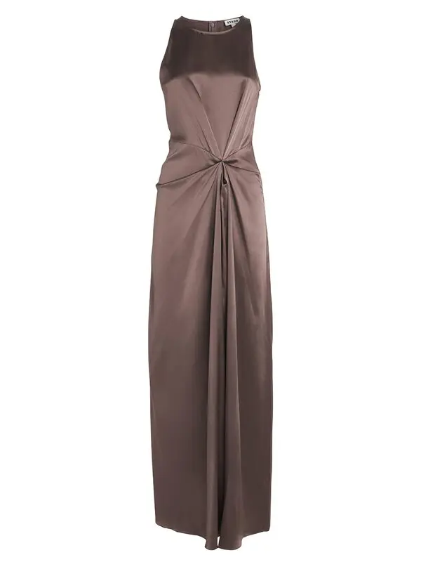 Staud Silk-blend Jaelyn Maxi Dress - Neutral