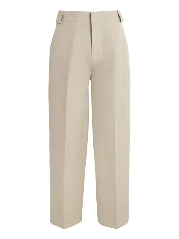 Ami Cotton Baggy Trousers - Beige