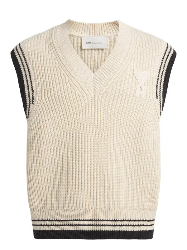 Ami De Coeur Sweater Vest - White