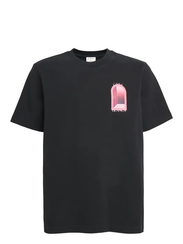 Casablanca Organic Cotton Arches T-shirt - Black