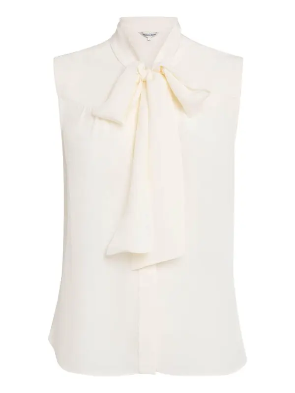 Veronica Beard Self-tie Magnolia Blouse - Ivory